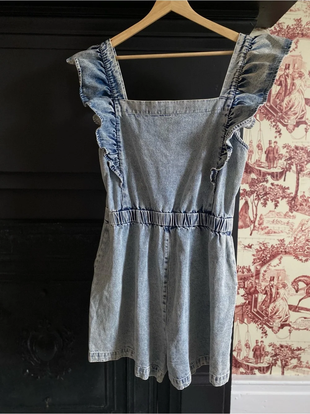 Gilli | Pants & Jumpsuits | Gilli Light Wash Denim Zipfront Romper ...